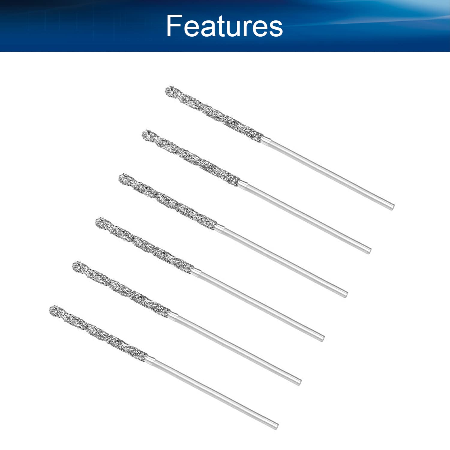 Bettomshin 10Pcs Diamond Drill Bit, 1mm Diamond Twist Drill Bit Set for Drilling Stone Jewelry Sea Glass Beach Shells Gemstones