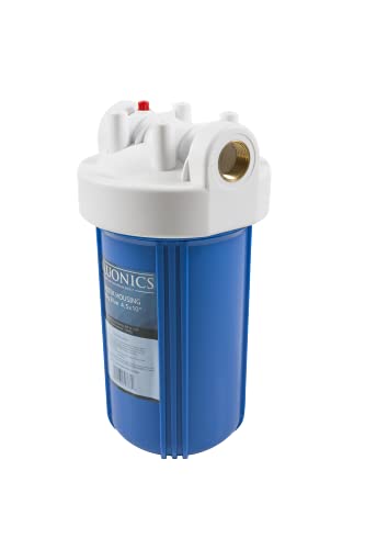 Bluonics 2 Pack of 10" Whole House Water Filter Housing System uses Standard Size 4.5 x 10 Cartridges - Complete with Wrench, Bracket and Screws