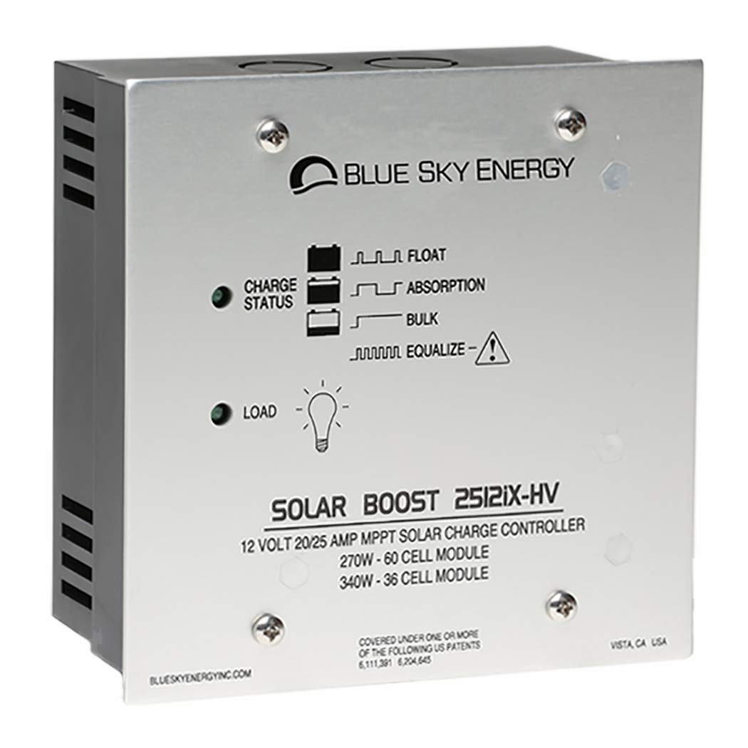 Blue Sky Energy Solar Boost SB2512iX-HV-Li, 25A MPPT Solar Charge Controller for 4S LiFePO4 Batteries. Auxiliary Output for Dual Battery Charge or 25A LVD Load Output