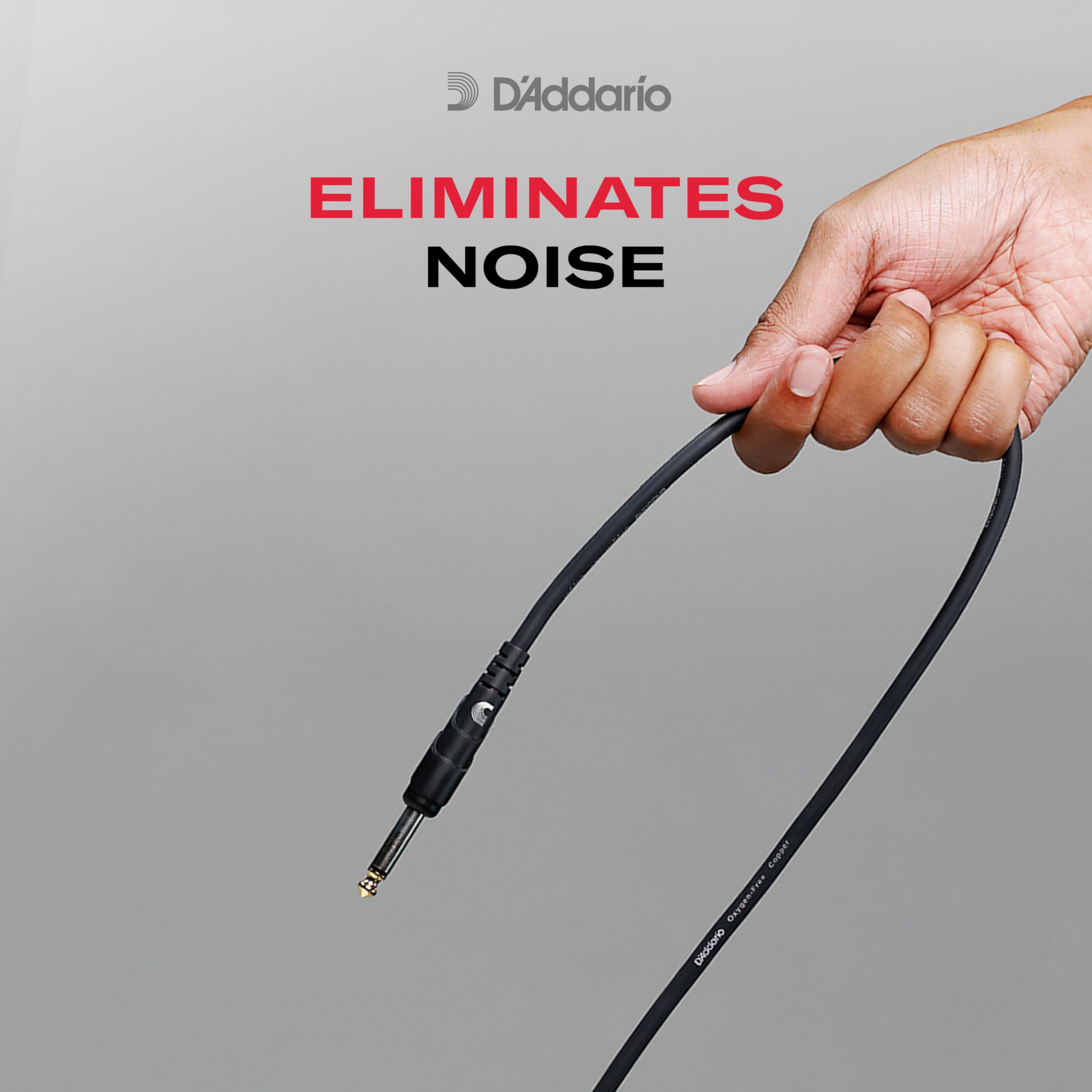 D'Addario Accessories Speaker Cable - Molded Plugs - Shielded Ends - 1/4 Inch Male to 1/4 Inch Male - Classic Series - 10 Feet/3.05 Meters - Straight Ends - 1 Pack