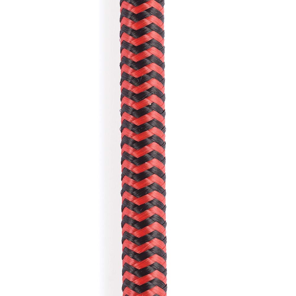 D’Addario Accessories Custom Series Braided Guitar Cable - Instrument Cable with Nickel Plated ¼ Inch Ends - Protects Guitar Cord Against Cuts, Kinking - 15 feet - Red