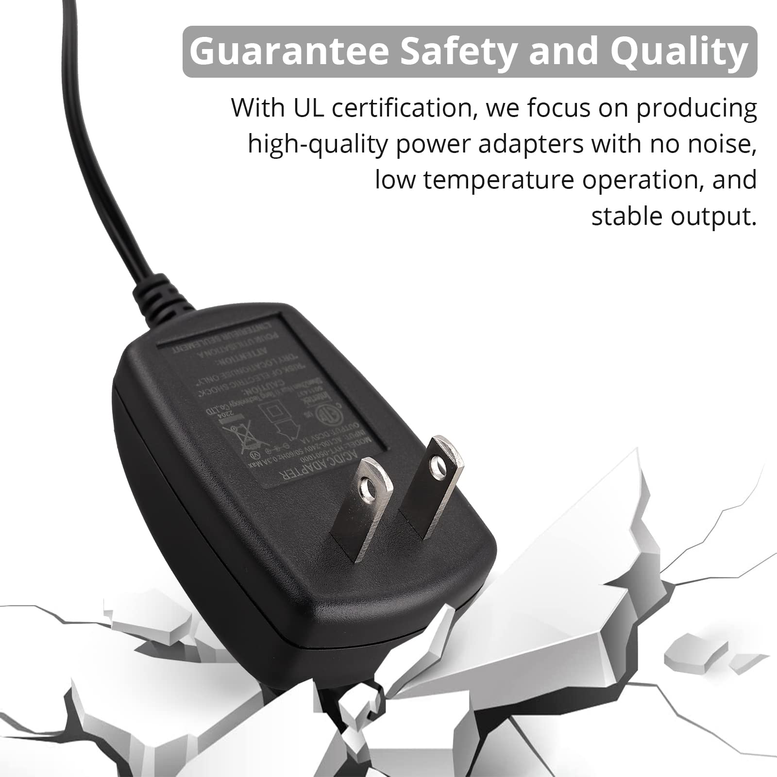 Proster Power Supply Adapter UL CE FCC ROHS Certified 5V 1A AC Power Transformers Wall Charger DC Cable Length 1.2m with 5.5mm Plug Suitable for HDMI Switch Splitter DAC Led Strips CCTV IP Camera