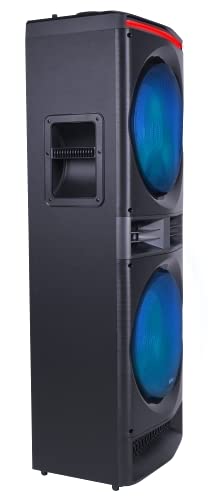 Gemini Sound GPK-1200 – 6000W Peak Power Dual 12" Woofers Bluetooth Party Speaker with LED Lighting, Mic & Guitar Inputs, USB/FM Radio, for Home Karaoke, BBQs, College Events