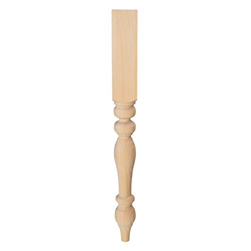 CAROLINA LEG CO. Slim Chunky Pine Island Table Legs - Solid Wood - Country Style - Dimensions: 3.5" x 34.5"