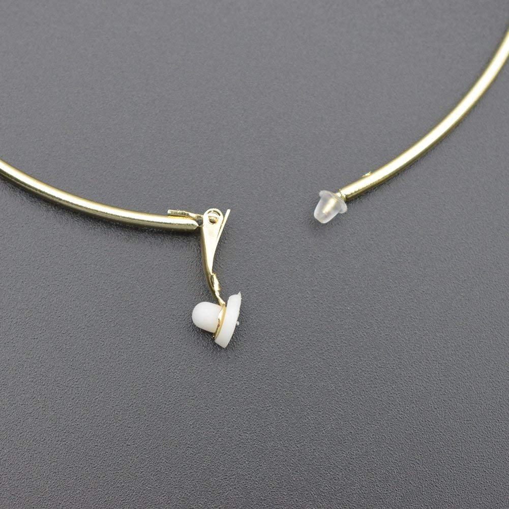Extra Large Non Pierced Earrings for Women Men - Big Round Circle Clip On Huggie Hoop Earrings Hypoallergenic (Gold, 100)