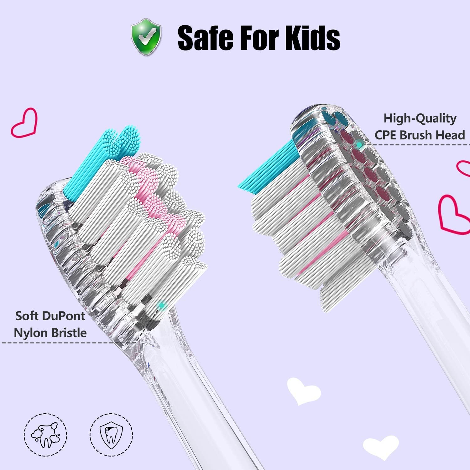 DADA-TECH Kids Electric Toothbrush with Replacement Heads (DT-K6)