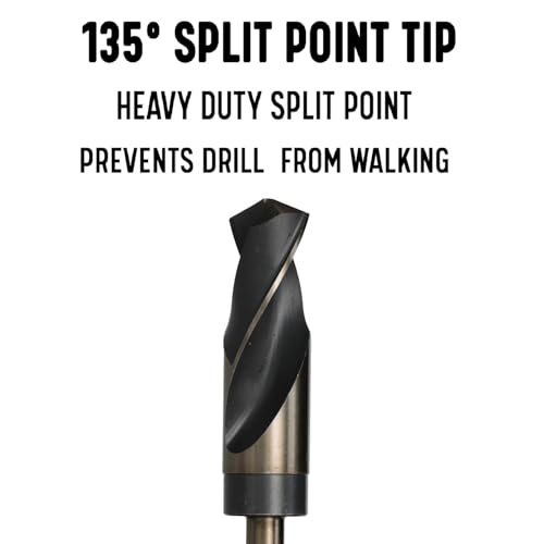 Drill America - KFDRSD3/8X5/8 5/8" Reduced Shank High Speed Steel Black & Gold KFD Drill Bit with 3/8" Shank, KFD Series