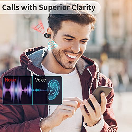 BUGANI Bluetooth Headphones, Open Ear Wireless Bluetooth 5.3 Headphones, Open Ear Clip Earbuds with Stereo Sound, 30H Playtime, Built-in Mic for Clear Calls, Waterproof Headphones for Sport Running