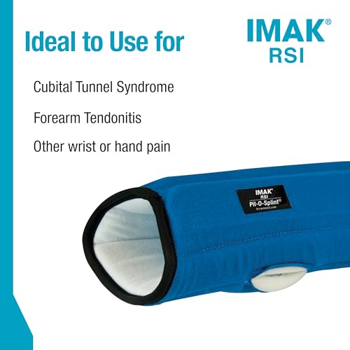 Brownmed - IMAK RSI Pil-O-Splint - Wrist Brace & Immobilizer for Carpal Tunnel - Wrist Support with Removable Splint for Customizable Comfort - Nighttime Splint