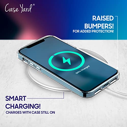CaseYard Clear Soft & Flexible TPU Case for iPhone-13-Mini Ultra Low Profile Slim Fit Thin Shockproof Transparent Protective Cover Drop Protective Case Koi Fish Pond