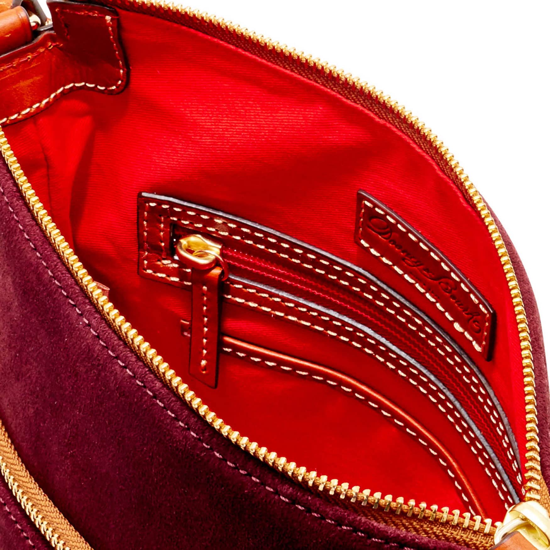Dooney & Bourke Handbag, Suede Crossbody - Wine