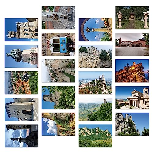 Dear Mapper San Marino Vintage Landscape Postcards Pack 20pc/Set Postcards from Around the World Greeting Cards for Business World Travel Postcard for Mailing Decor Gift