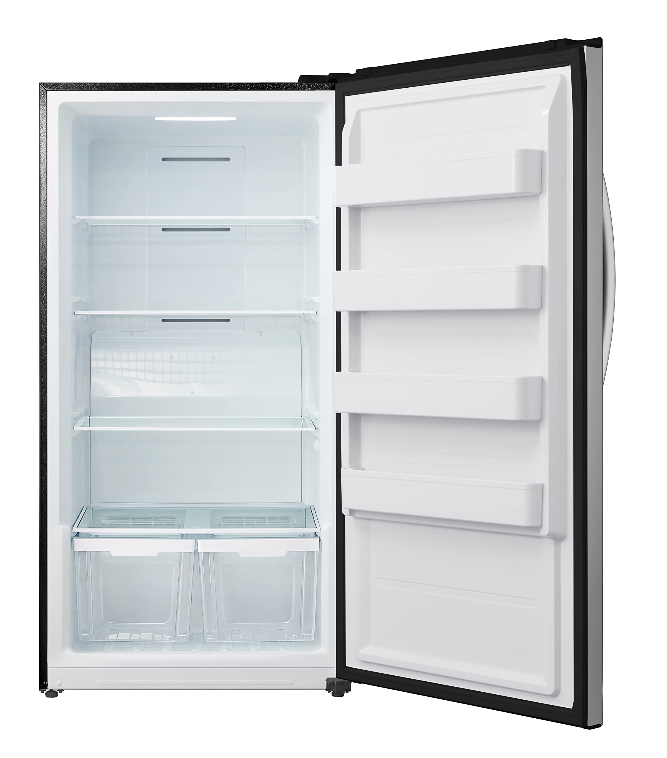 Techomey 17 Cu.Ft Upright Freezer, Stand Up Freezer Frost Free, Convertible Freezer/Refrigerator, Garage Freezer with Single Door, Quick Freeze, Stainless Steel