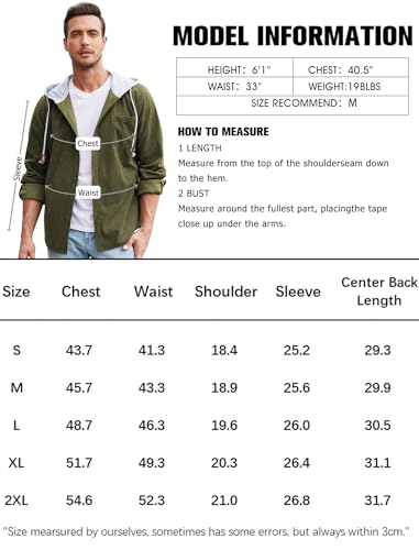 COOFANDY Mens Long Sleeve Button Up Shirt Shacket Fashion Corduroy Shirt Jacket Winter Work Shirts