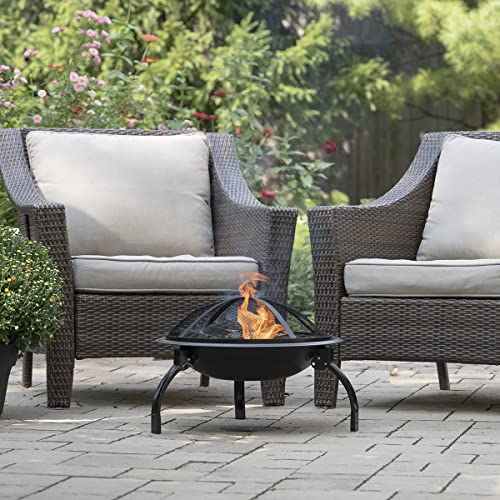 Blue Sky Outdoor Living WBPFP22 21.25” Round Folding Leg Portable Wood Fire Pit