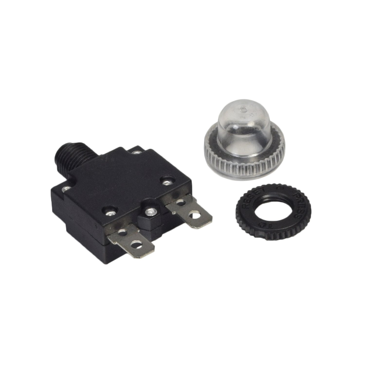 Zephyr® 20 Amp DC Circuit Breaker Push-Button Reset with Quick Connect Terminals and Waterproof Button Cover