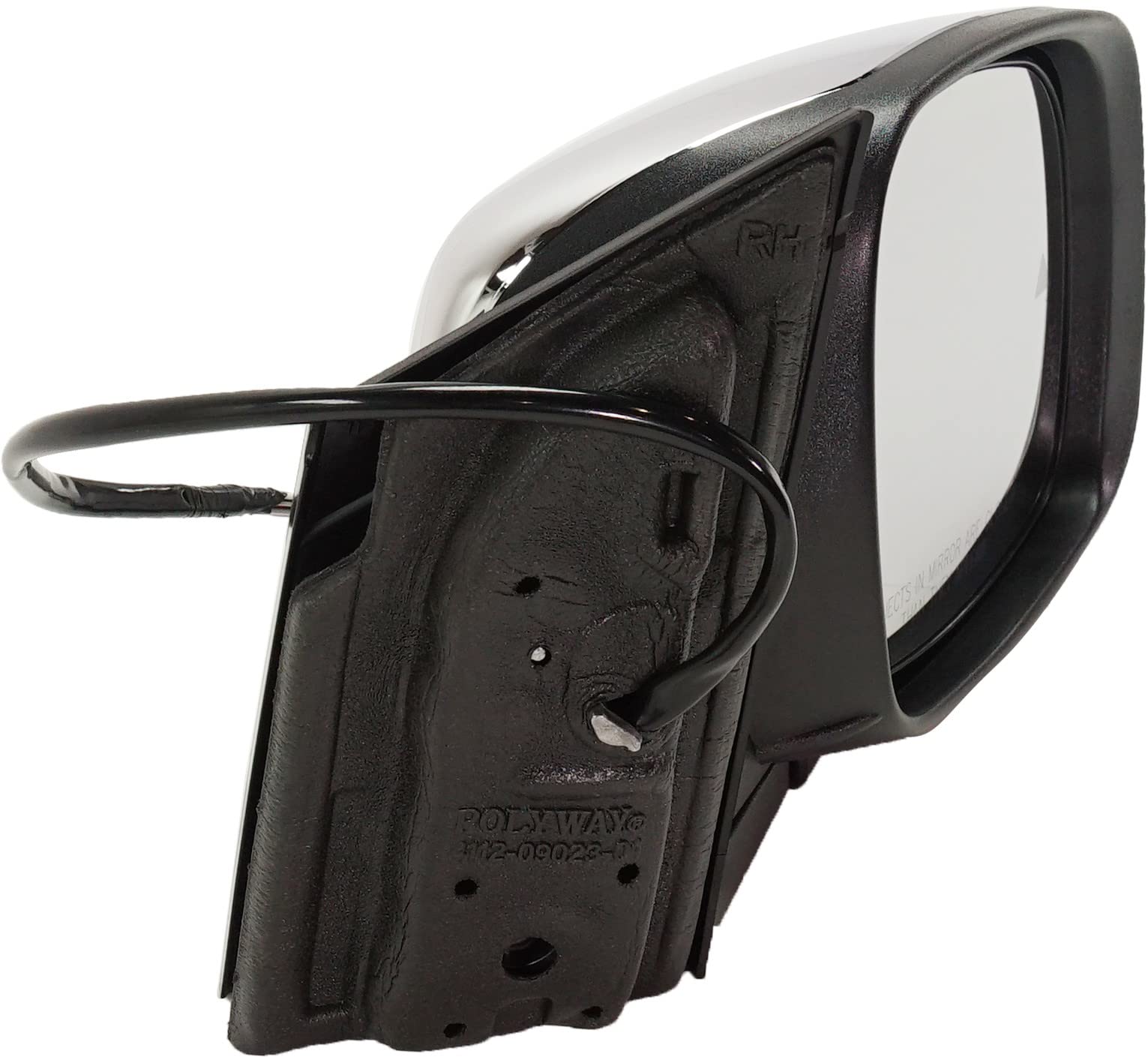Kool Vue Driver & Passenger Side Power Heated Mirrors for Dodge Grand Caravan Chrysler Town & Country 2009-2016 With Signal Light & Blind Spot Monitor; Without Memory Chrome