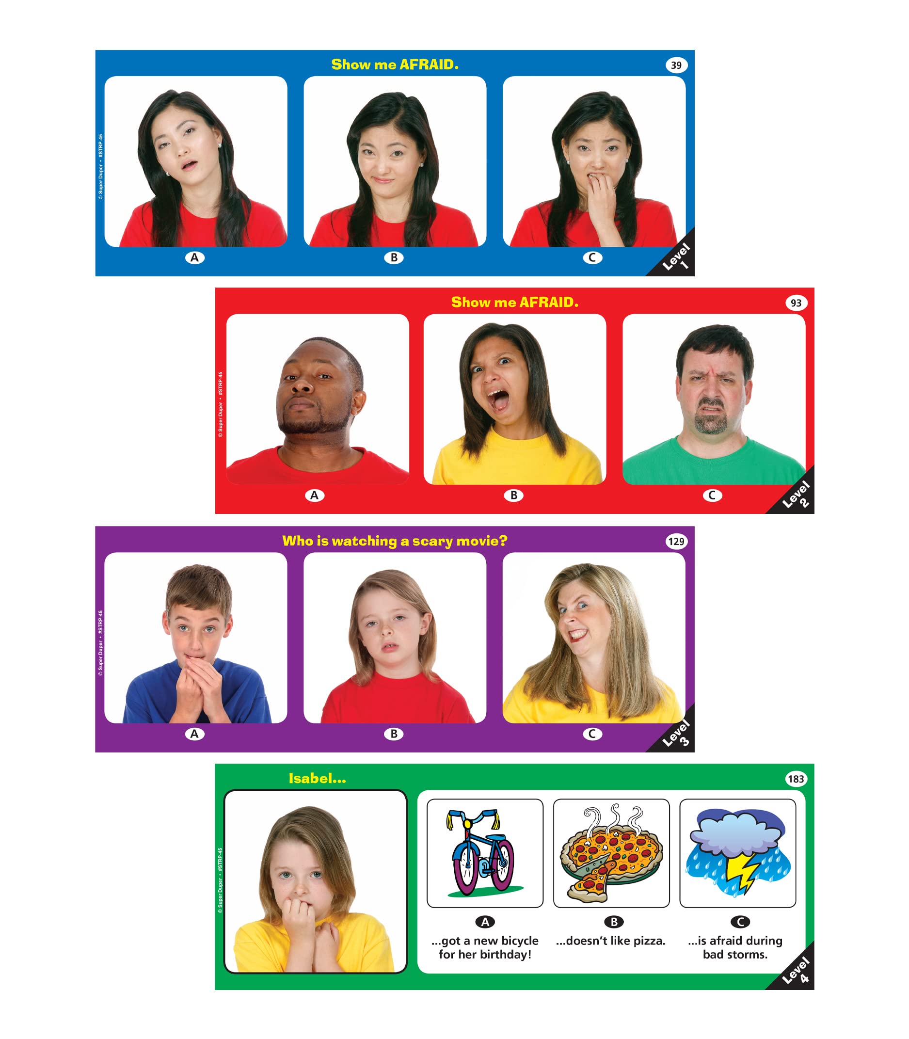 Super Duper Publications | Emotions Skill Strips® Photo Flash Cards | Educational Learning Resource for Children