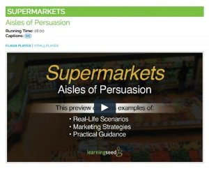 Supermarket Shopping Video on DVD