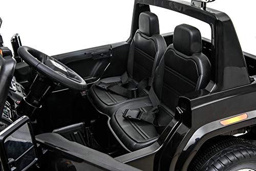 DAKOTT GMC Sierra Denali HD Two Seater 12 Volt Ride-On Truck w/ 2.4G Remote Control, LED Lights, Horn, Music, MP3/USB, Storage Box, Spring Suspension, Electric Vehicle for Kids .