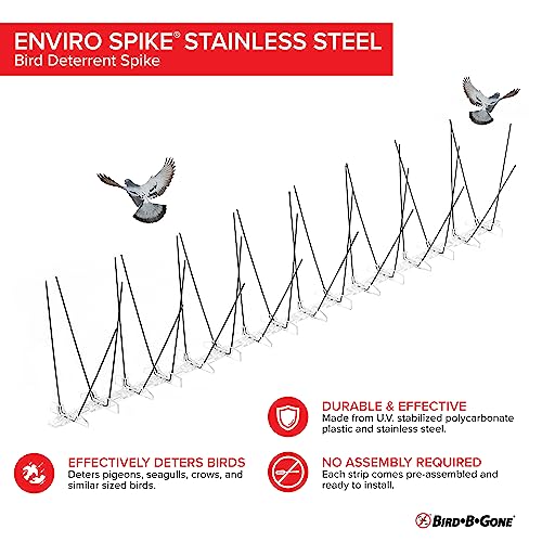 Bird B Gone MMENV-50 Steel Envirospike-50 Feet Bird Spikes