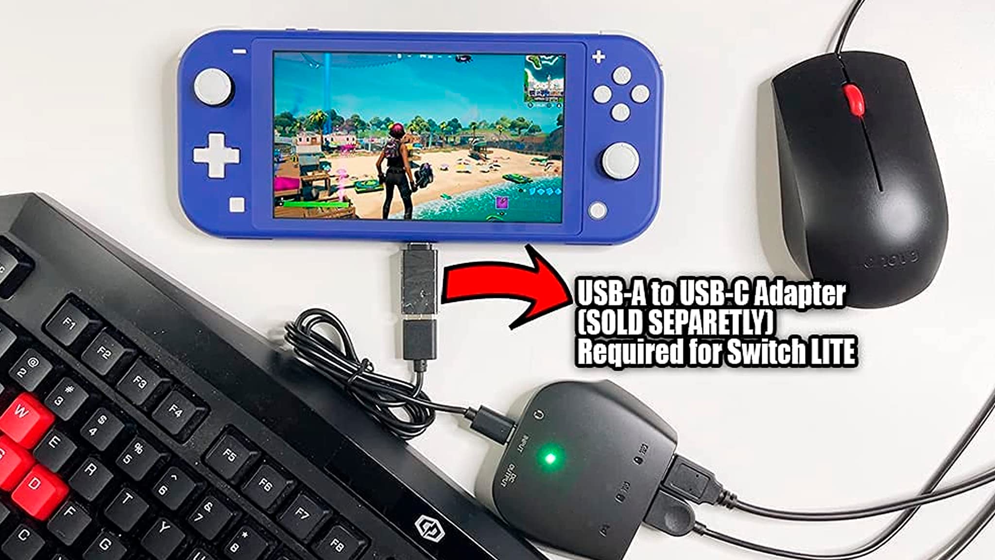Keyboard and Mouse Converter Adapter for Nintendo Switch, Switch LITE, Series X/S, Xbox One, PS4 and PS3, Connect Keyboard and Mouse to Your Console