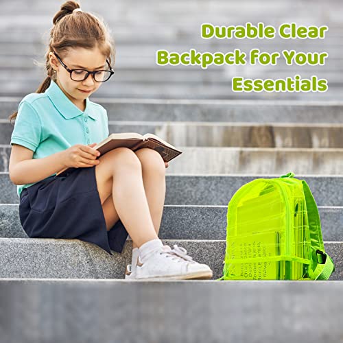 CCelia's Small Clear Backpack For Kids, Preschool Clear backpack For Toddlers, Transparent Backpack For Beach, Highlight Yellow