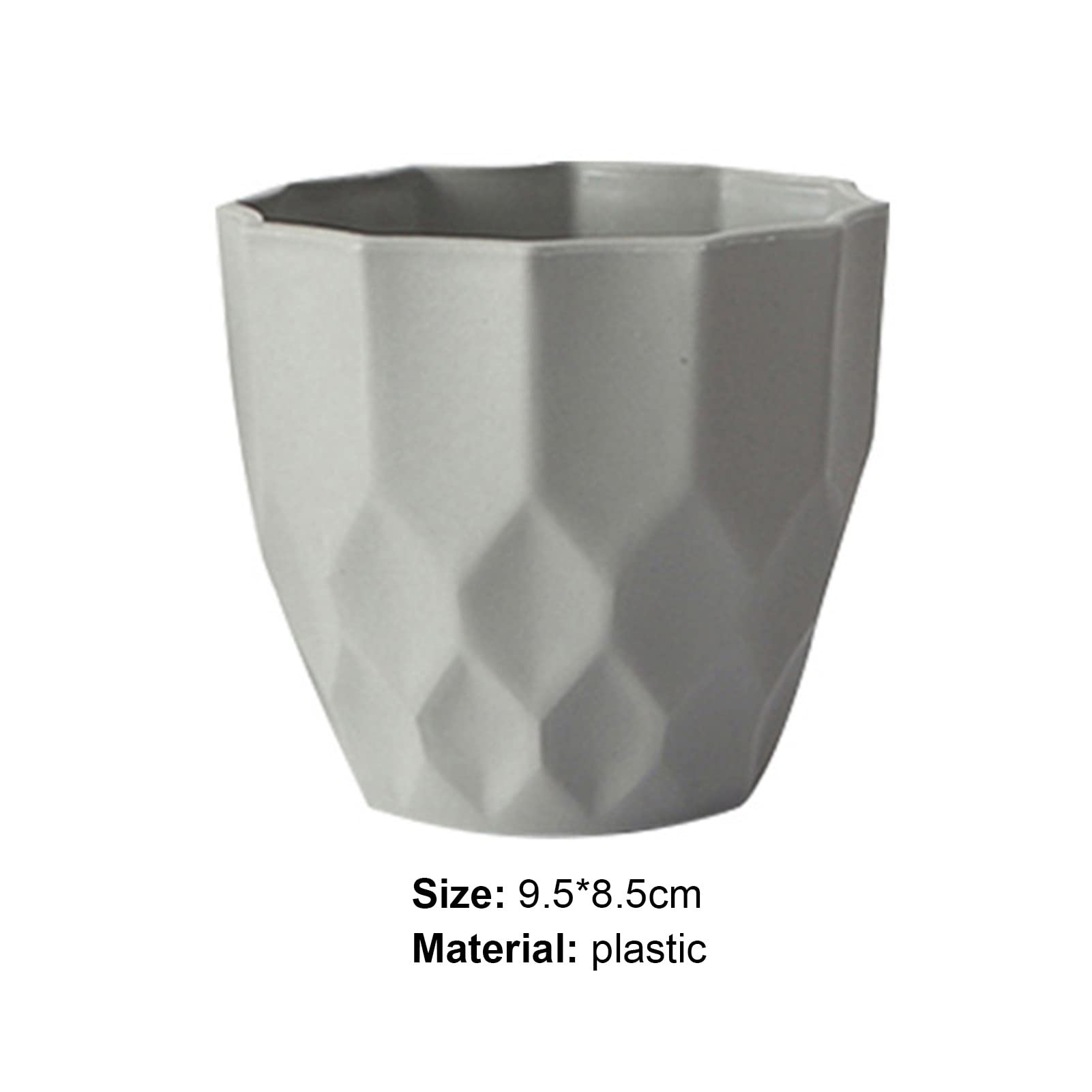 Bonsai Planter Decorative Small Lightweight Frosted Plastic Flower Pot Round Bottom Small Planter for Home Succulent Pot Simple