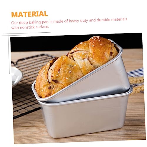 Cabilock Hamburger Buns Pizza Oven 1pc Toast Mold Jelly Donuts Nonstick Bread Box Household Toasting Box Non Stick Pan Aluminum Alloy Silver Household Hamburger Bun Cheesecake