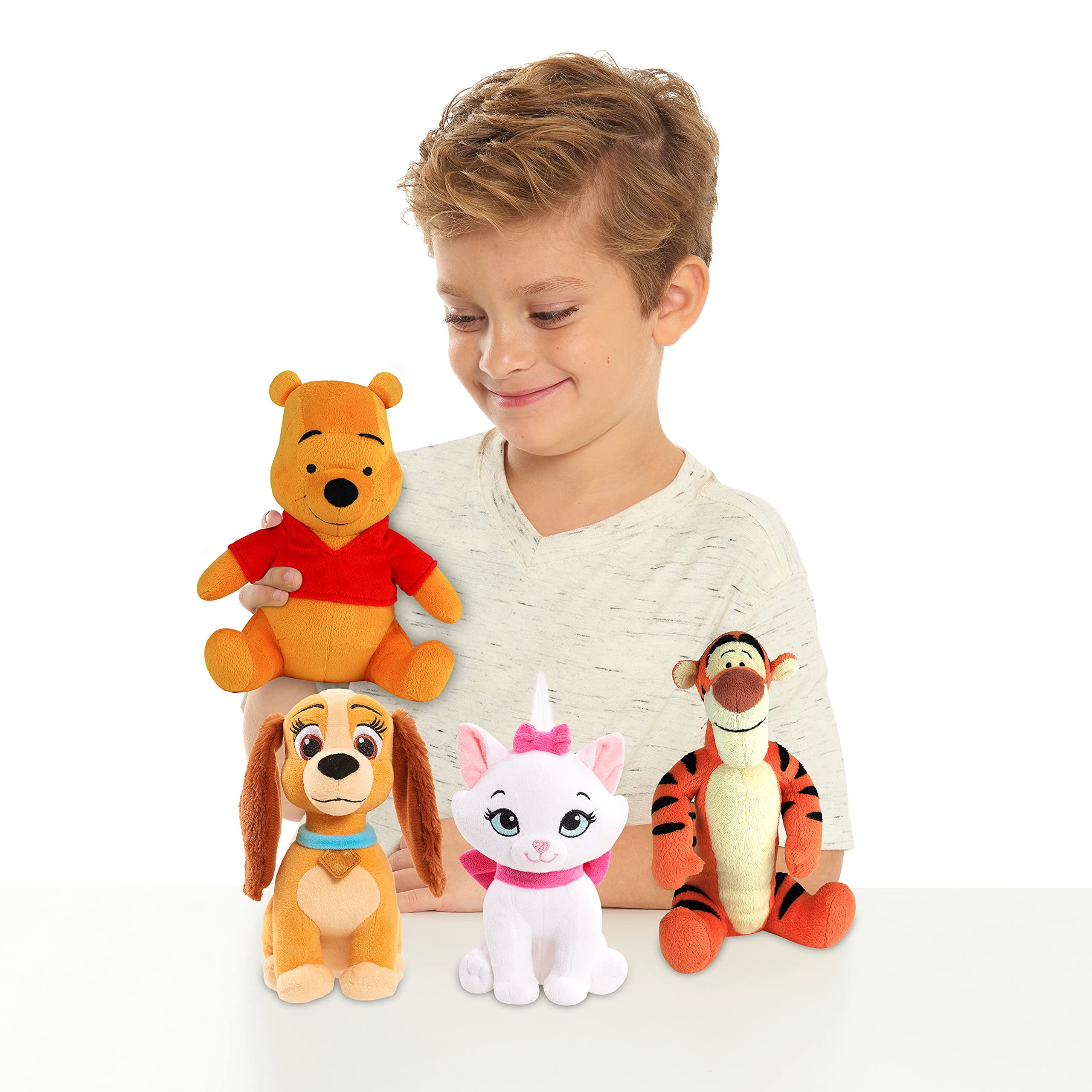 Disney Classics Bean 6.5-inch Small Plush Stuffed Animal, Marie, Cat, The Aristocats Plush, Kids Toys for Ages 2 Up by Just Play