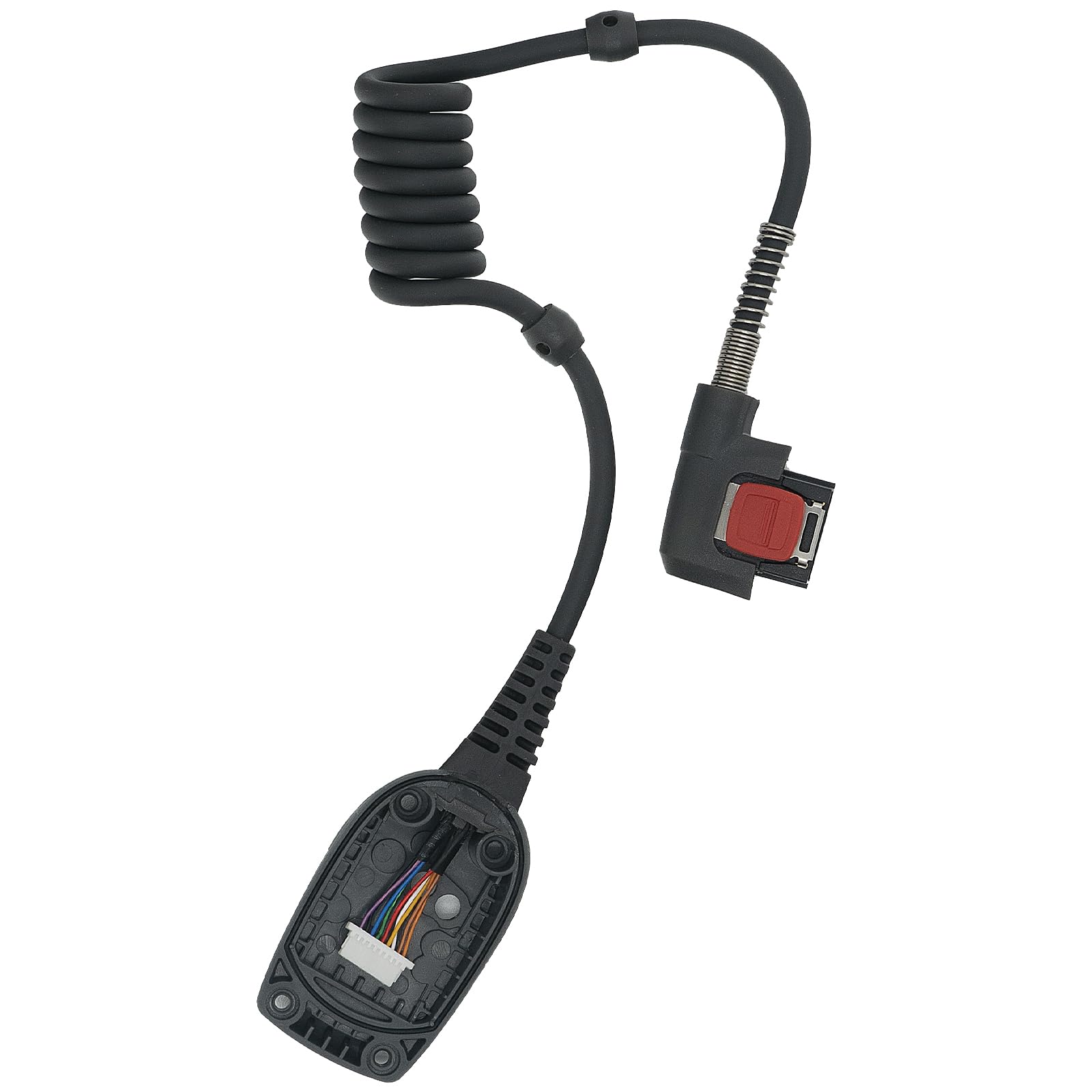 CARPSDZY RS409 Scan Cable Power Cable Replacement for Symbol RS409 RS419 Ring Barcode Scanner WT4090 WT41N0 Wearable Mobile Computer, Rugged Safe Coiled Cable with Back Cover