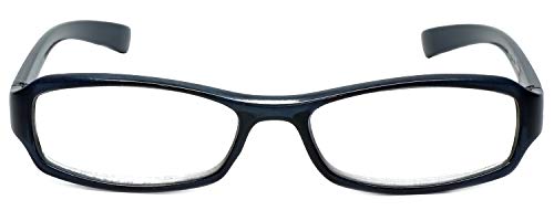 Calabria 8034 Designer Reading Glasses +1.50 Black Women Spring Hinged One Power Readers Distortion Free Lightweight Durable