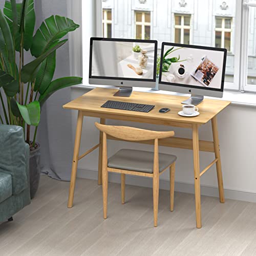 Domax Wooden Writing Desk for Bedroom - Large Home Office Table 41.3β Multipurpose Computer Desk for Work Study