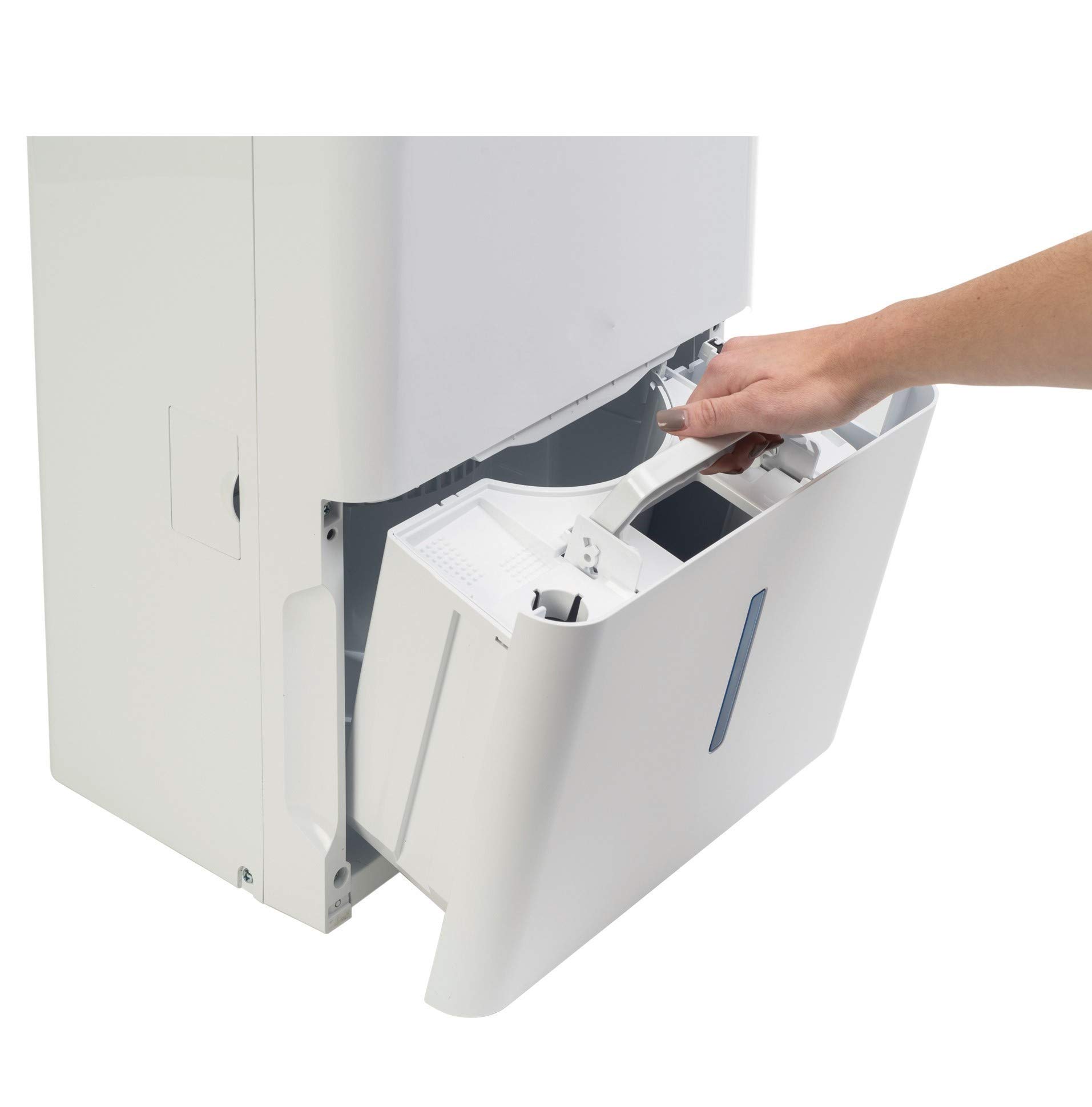 GE 35 Pint Portable Room Dehumidifier with Humidistat & 3 Fan Speeds for Bathroom, Bedroom, Basement, and Home Very Damp Spaces, White (Renewed)
