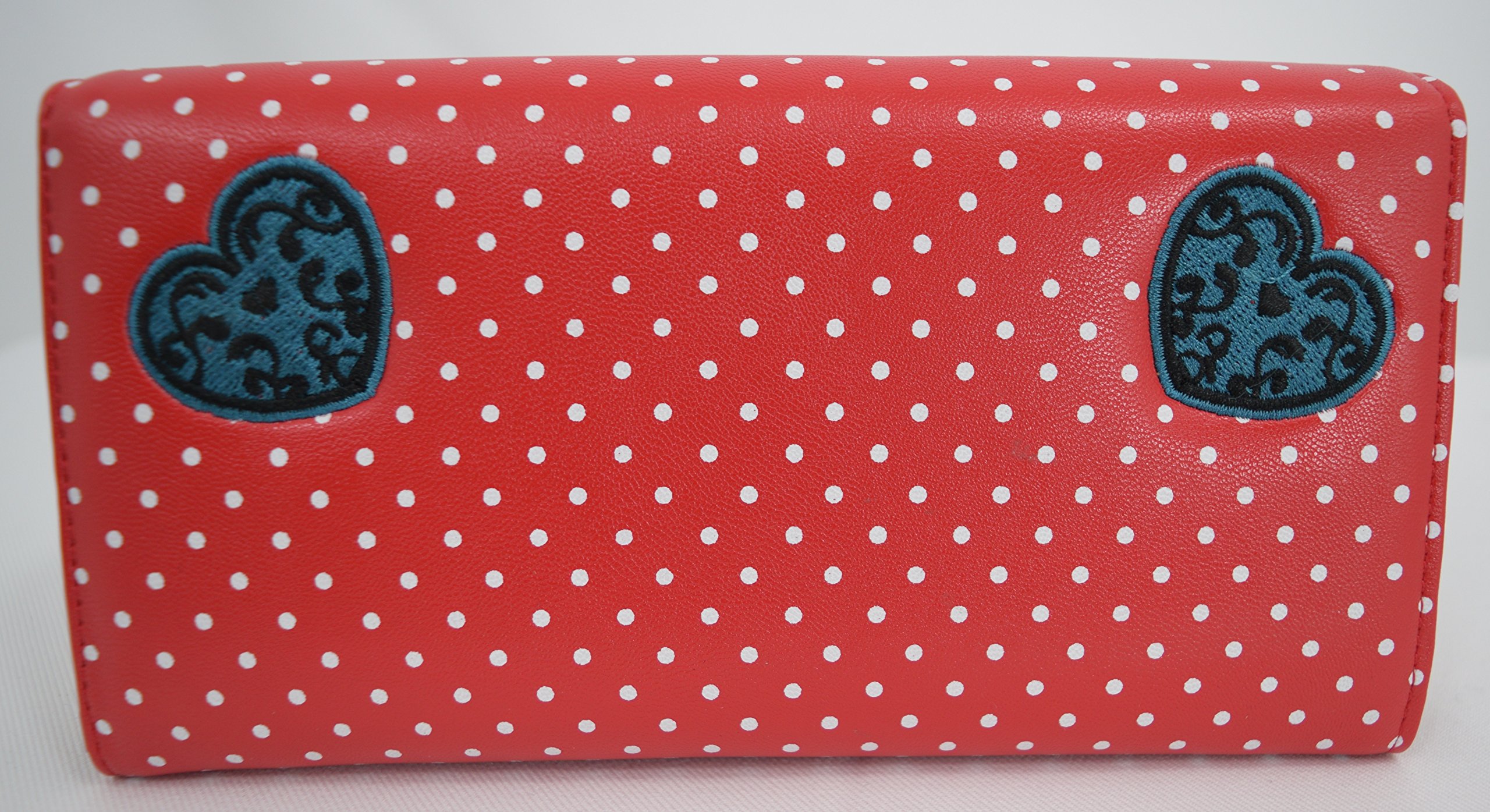 Dancing Days Lolita Swallow Tattoo Girl Polka Dot Embroidery Wallet (Red)