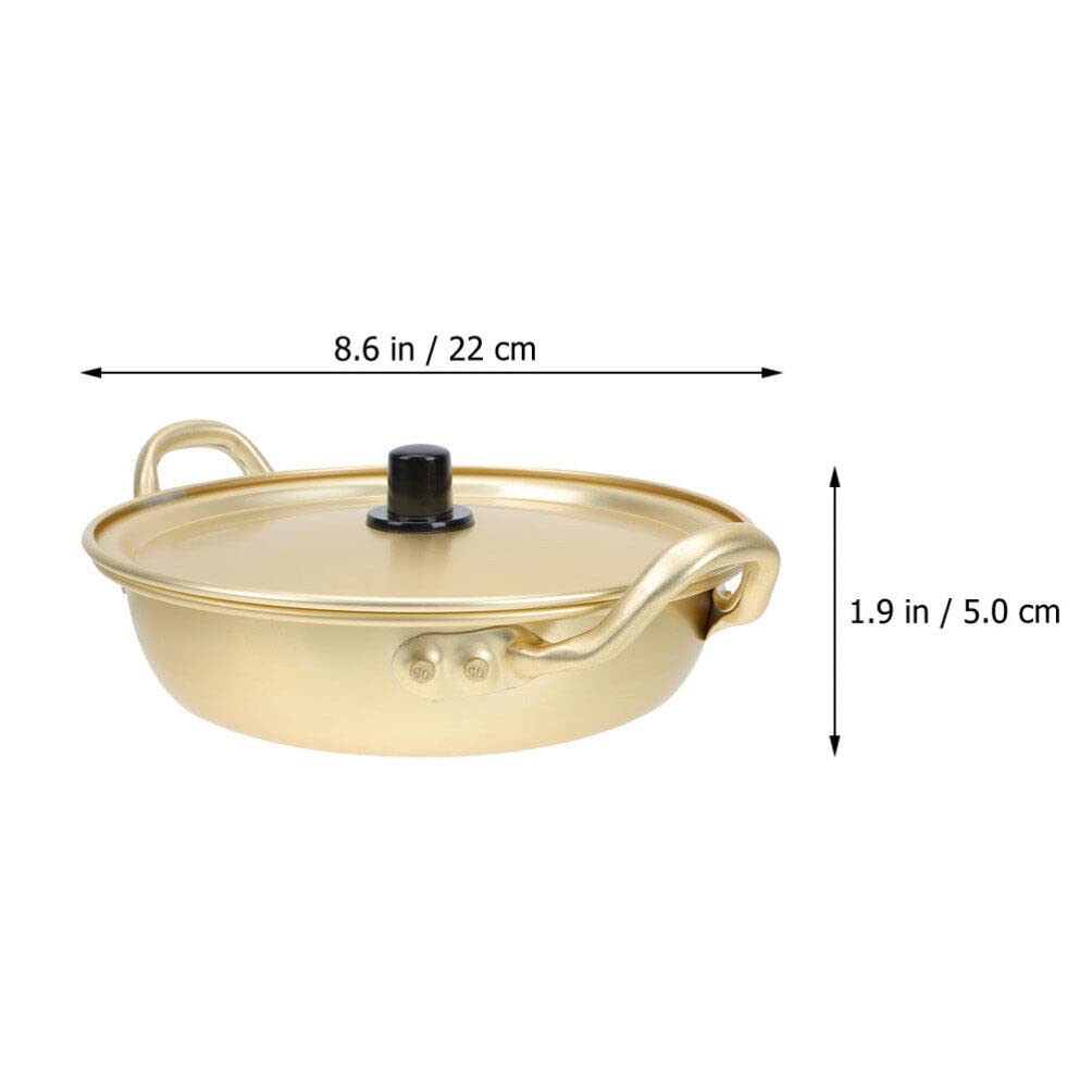Korean Ramen Pot Noodle Cooker Lid Fast Heating Double Handle Instant Noodles Pasta Cookware