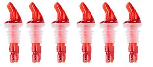 Bartender Gear™ Measured Pour Spouts for Most Half Gallon & 1.75 Liter Bottle Pourer - Auto-Measuring 1.5 oz (45 ml) Cork 27mm, 6-Pack