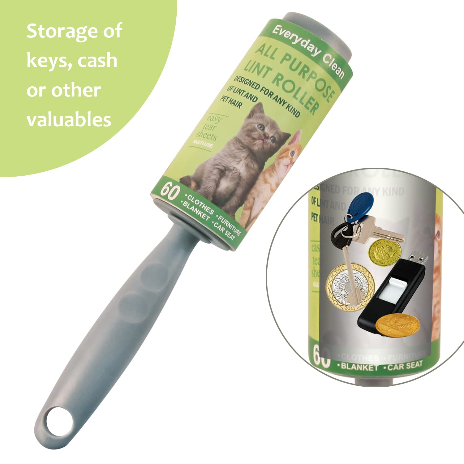 MyGiftHub Keep Your Secret Lint Roller-Green