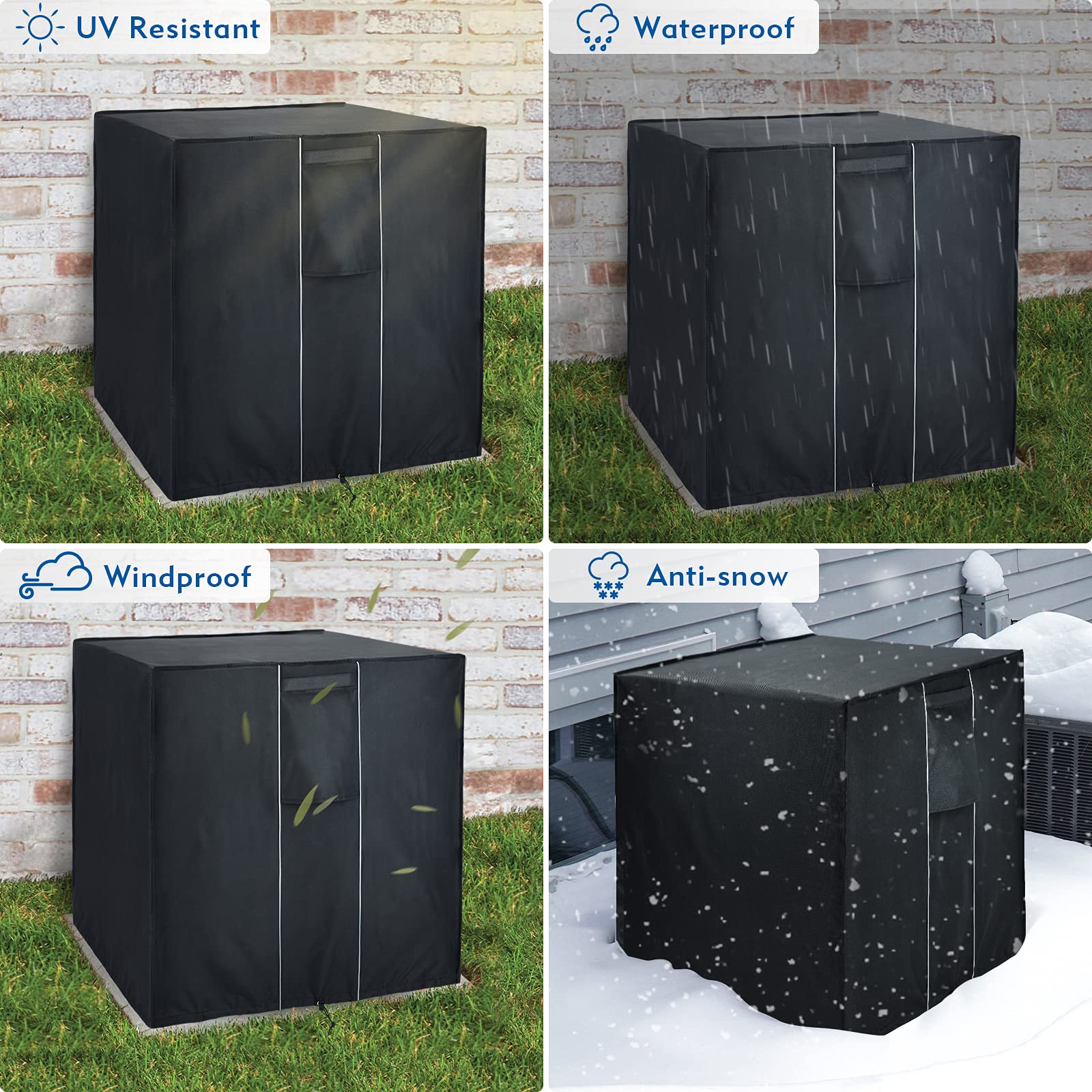 FORSPARK Air Conditional Cover for Outside Units AC Cover for Outdoor Central Durable Waterproof-Fits up to 30 × 30 × 36 inches