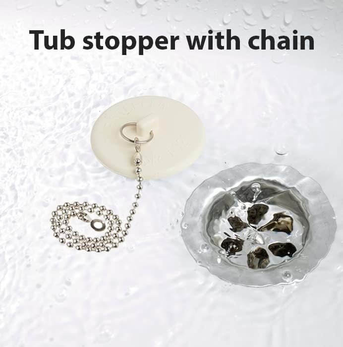 Gadgetime USA 5 Pieces Bathtub Stopper - Five Sizes - Pool Plugs - Shower Rubber Drain for Kitchen, Bathtub, Sink, Pool & Laundry