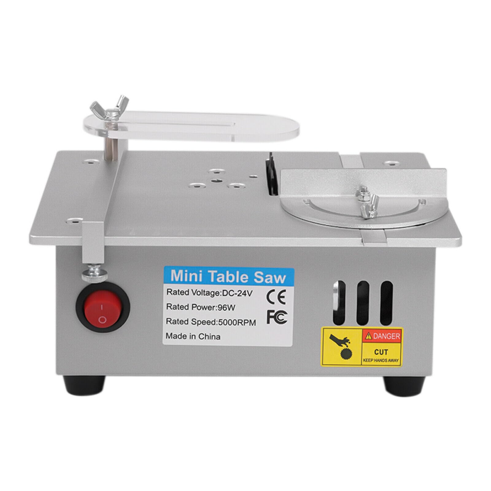 Bachin Mini Hobby Table Saw Handmade Woodworking Bench Saw 1/2" Adjustable Cut Depth, Seven Speed Adjustable Power Supply, Small Hobby Table Saw for Miniature Wood Craft Cutting