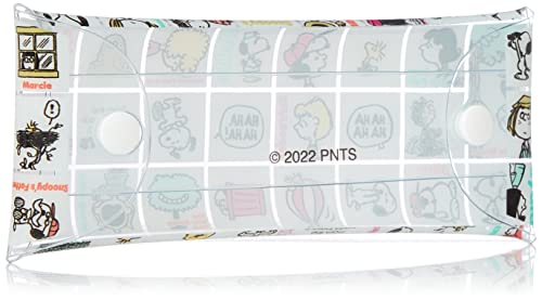 Snoopy SPZ-2632 0271 Women's Pen Case, Pencil Case, Small Items, Glasses Case, Clear Multi Case, Large, clear (SPZ-2633), One Size