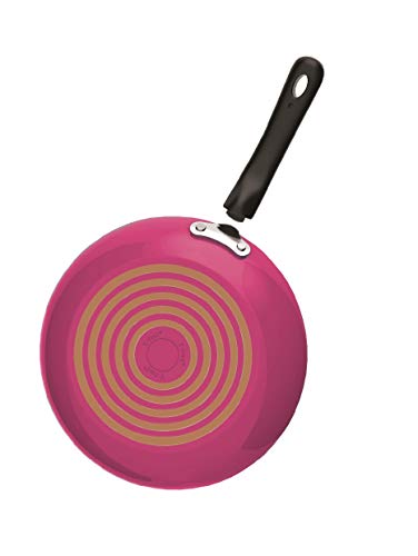 T-fal C72905 Excite Nonstick Thermo-Spot Dishwasher Safe Oven Safe PFOA Free Cookware, 10.25-Inch, Pink