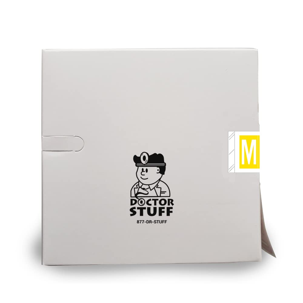 Doctor Stuff - File Folder Labels, Alphabet Letter M, Tabbies 12000 - Cram Series Compatible Alpha Stickers, Yellow, 1" x 1-1/2", 500/Roll