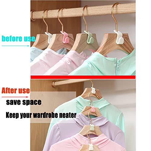 Clothes Hanger Connector Hooks, 60 Pcs Space Saving Cascading Clothes Hangers Extender Assist Hooks for Clothes Organizer for Closet