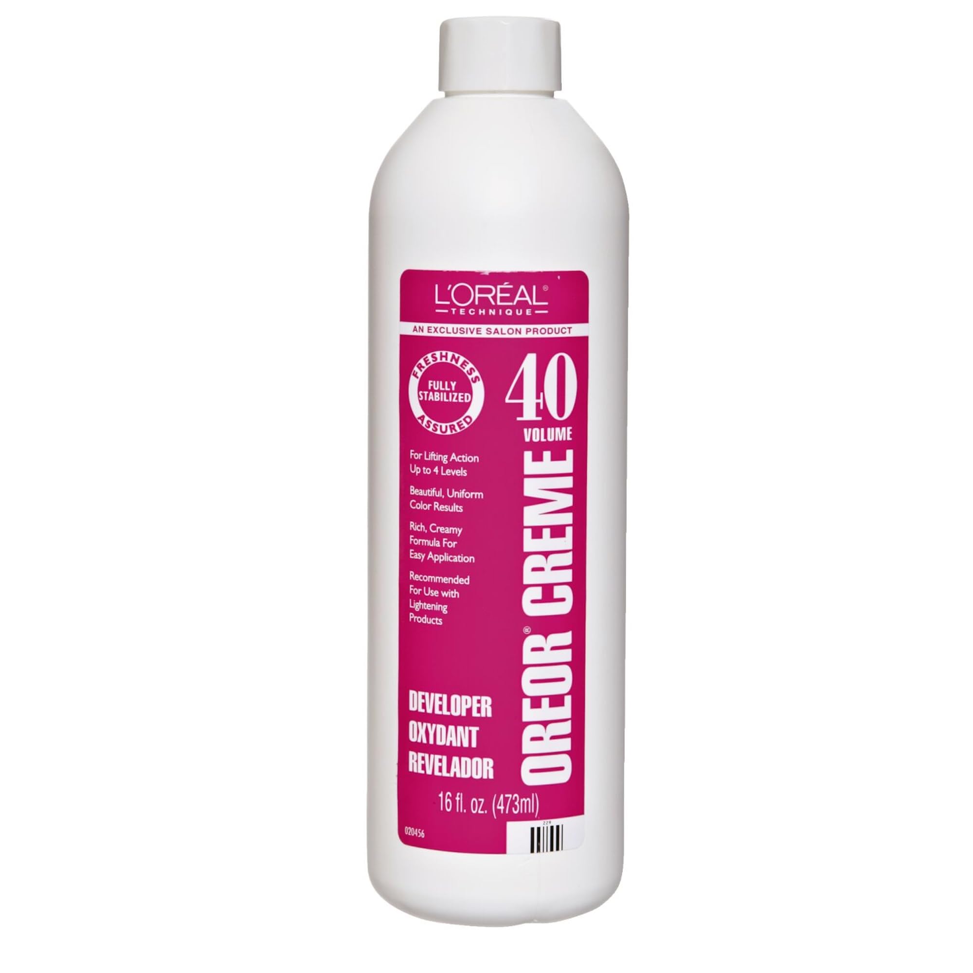 L'Oreal Technique Oreor 40 Volume Developer - Hair Color Developer, Creamy Formula For UniForm Results, Combine With Color of Your Choice, 16 Fl Oz