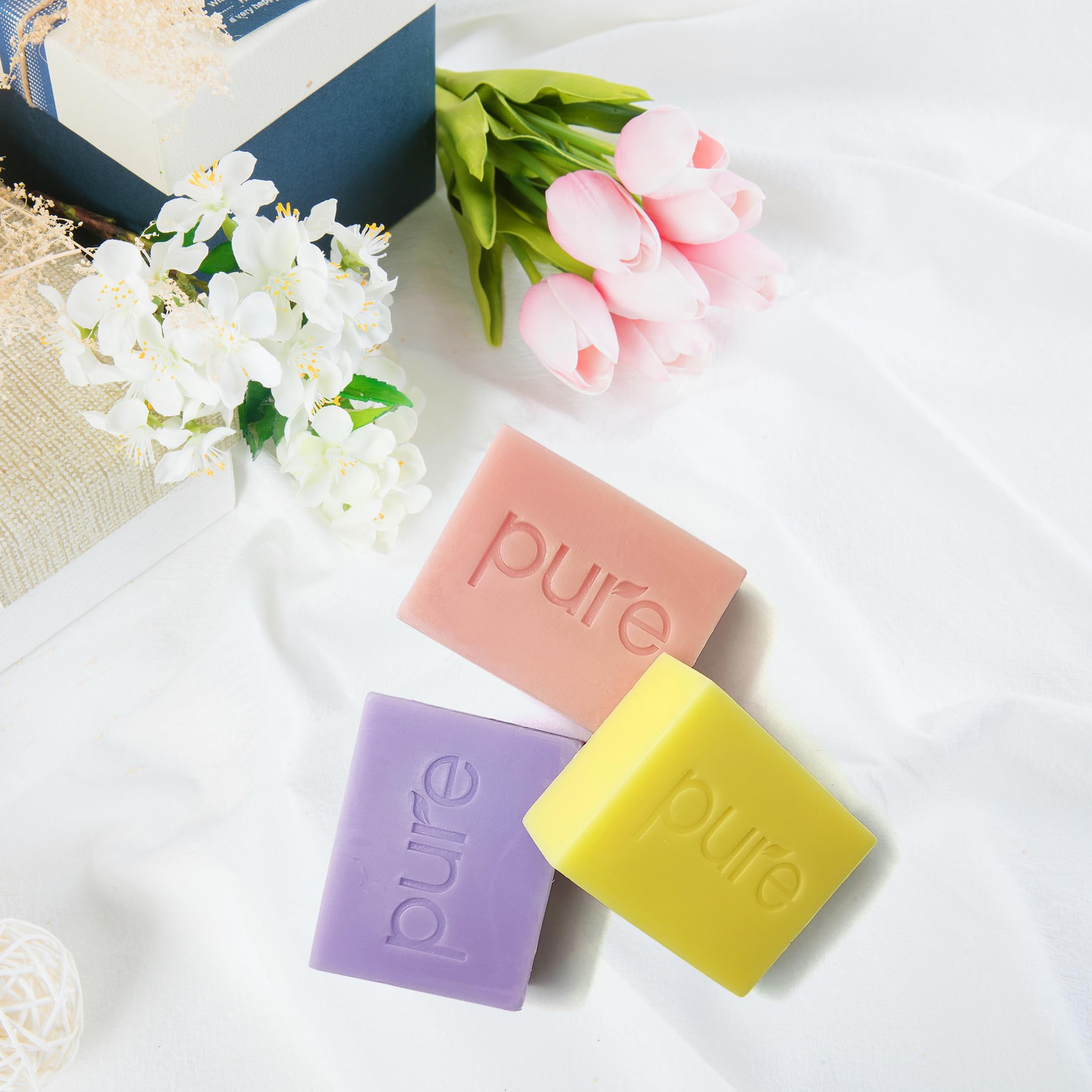 Natural Handmade Essential Oil Artisan Soap Bars. Hypoallergenic Moisturizing Shea Butter, Coconut Oil & Jojoba Oil -Body Soap, Face Soap, Bath Soap Bars. Ready to Gift Handmade Soap Bars