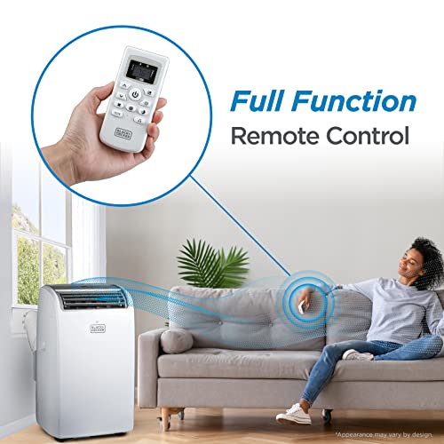 BLACK+DECKER Air Conditioner, 12,000 BTU Air Conditioner, White & Air Conditioner, 14,000 BTU Air Conditioner Portable for Room up to 700 Sq. Ft. with Remote Control, White