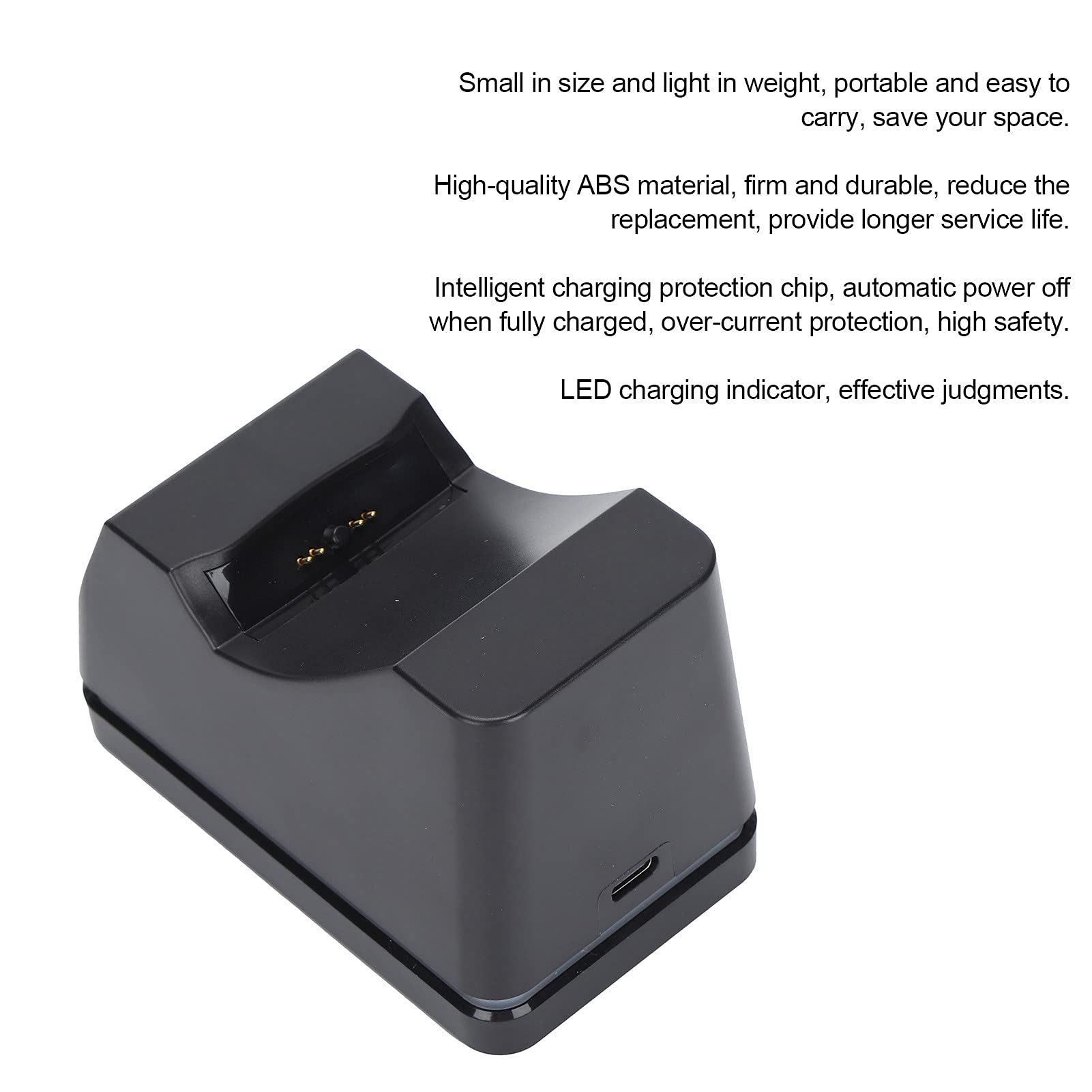 ASHATA Controller Charger for PS5, Controller Charging Dock Station for PS5,Single‑Channel Controller Charger Station,with LED Indicator, for PS5 Gamepad,Black