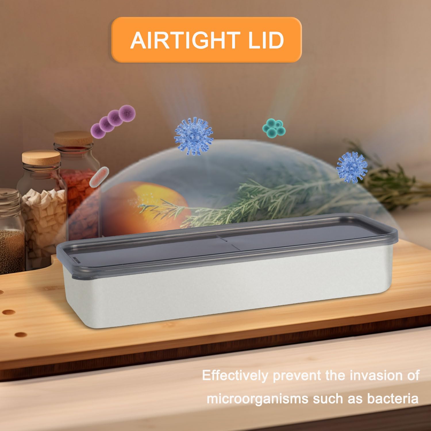 Bacon Container for Refrigerator,Bacon Holder for Refrigerator,Deli Container with Lid,304 Stainless Steel Bacon Storage Container ,Food Storage Container,Bacon Keeper with Airtight Silicone Sealed.